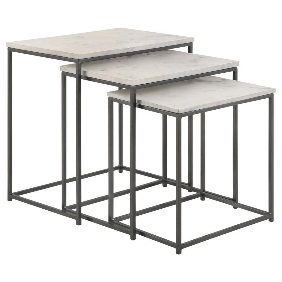 Medora - Marble Top Nesting Table Set | Austin's Furniture Depot ...